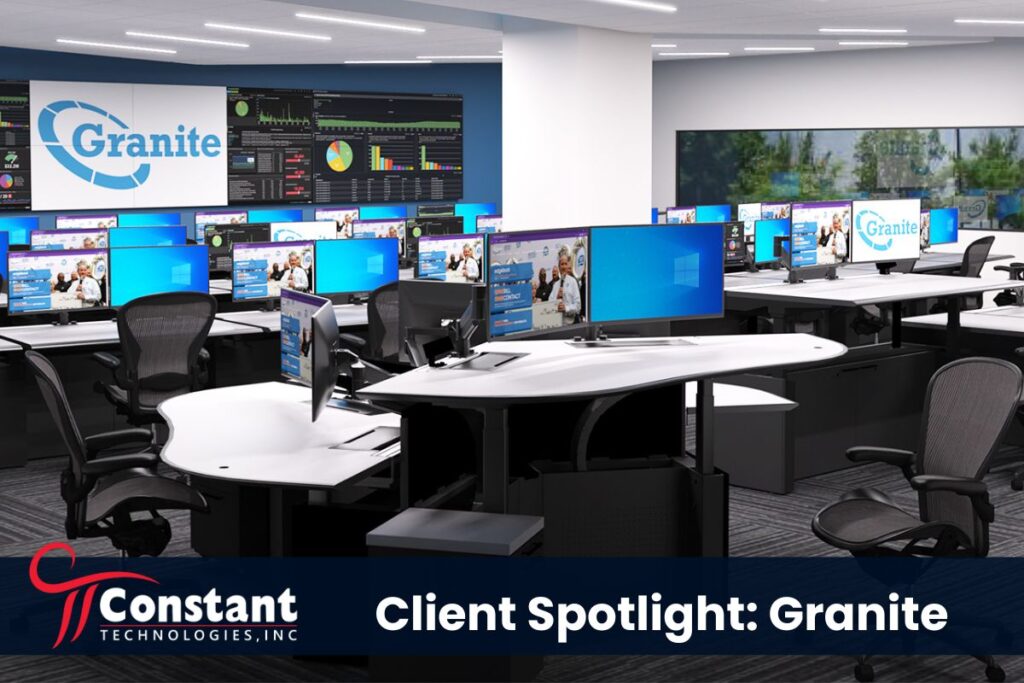 Granite’s NOC Features Video Wall & Control Room Consoles